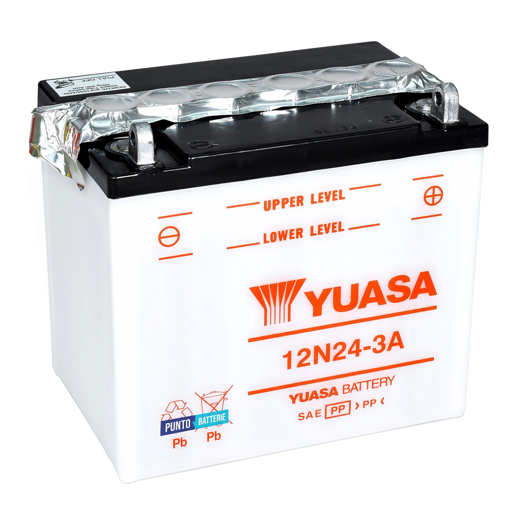 Batteria Yuasa 12N24-3A - Conventional (12V, 24Ah, 200A) - Puntobatterie