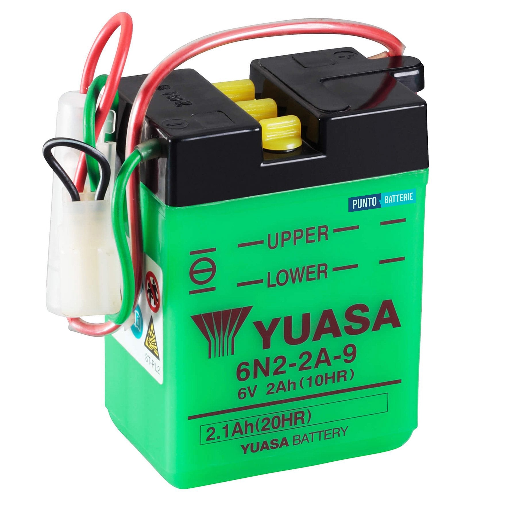 Batteria Yuasa 6N2-2A-9 - Conventional (6V, 2Ah) - Puntobatterie