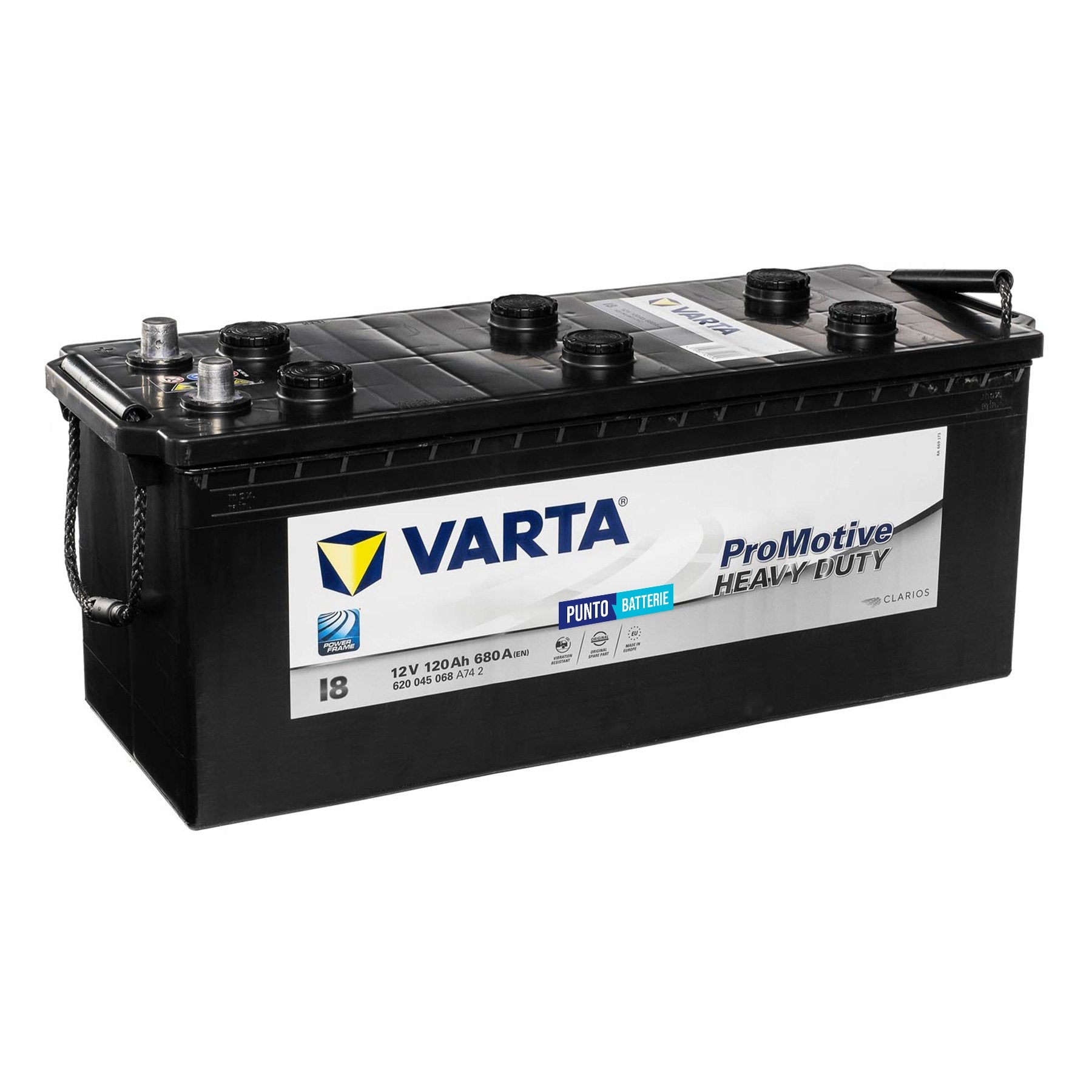 Batteria Varta I8 - Promotive Heavy Duty (12V, 120Ah, 680A) - Puntobatterie
