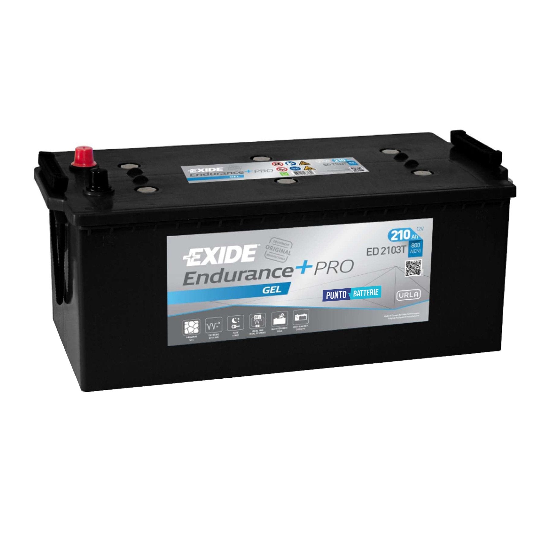 Batteria Exide ED2103T - ENDURANCE + PRO GEL (12V, 210Ah, 800A ...