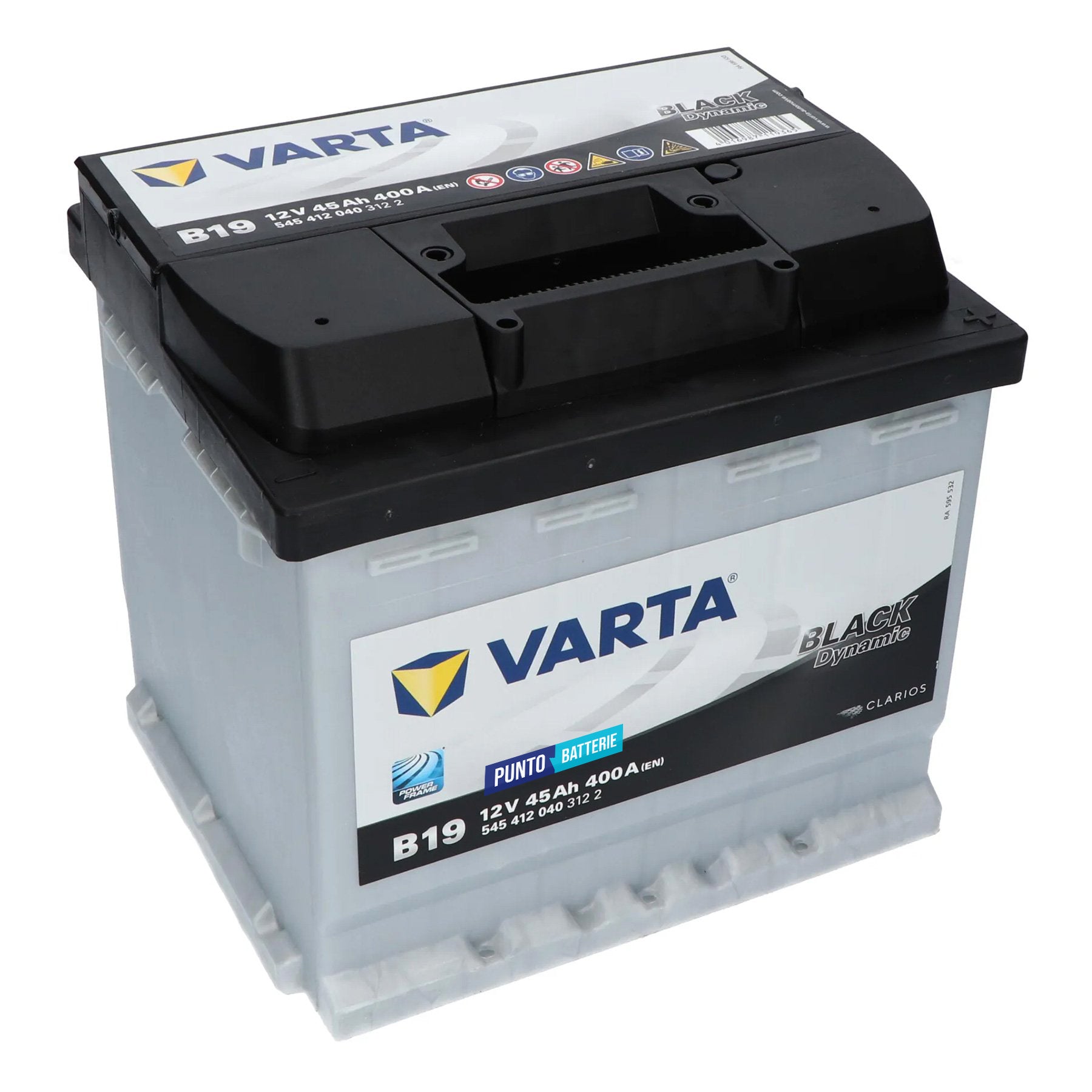 Batteria Varta B19 - Black Dynamic (12V, 45Ah, 400A) - Puntobatterie